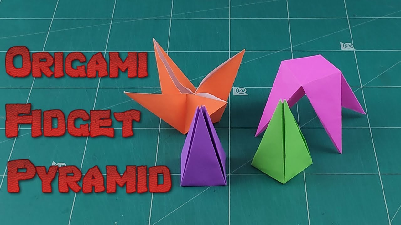 Origami Amazing Fidget Pyramid | How To Make a Folding Pyramid Tutorial ...