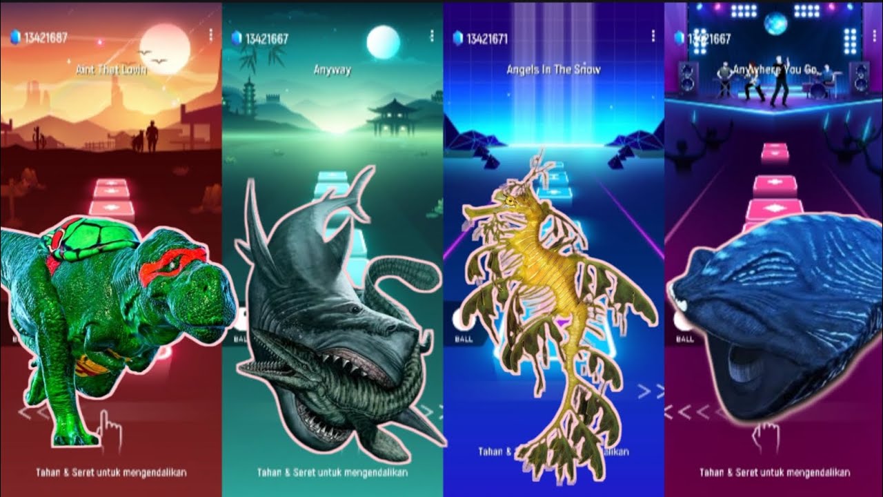🦖 T_Rex Turtles 🆚 🦈 Megalodon 🆚 🐲 Dragon Seaweed 🆚 👻 El Gren Maja 🎧 Let ...
