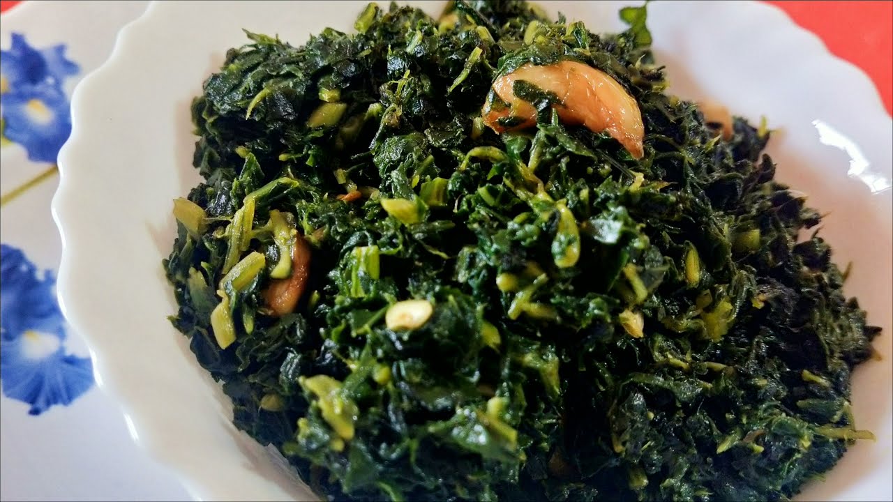 Alu Shak- আলু শাক রেসিপি | Aloo Saag Recipe | Sweet Potato Leaves Fry ...