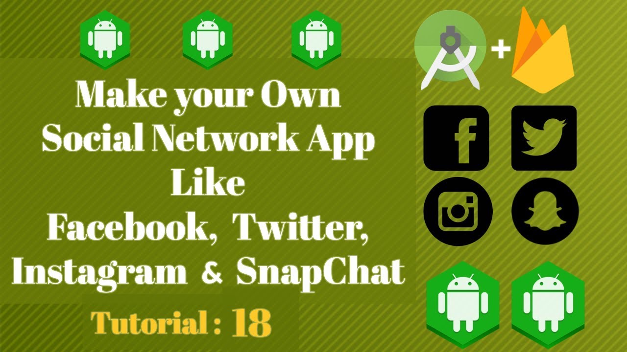 Firebase Social Network App - Android Studio Tutorial 18 - App Bar ...