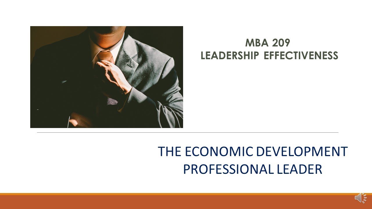 THE ECONOMIC DEVELOPMENT PROFESSIONAL LEADER - YouTube