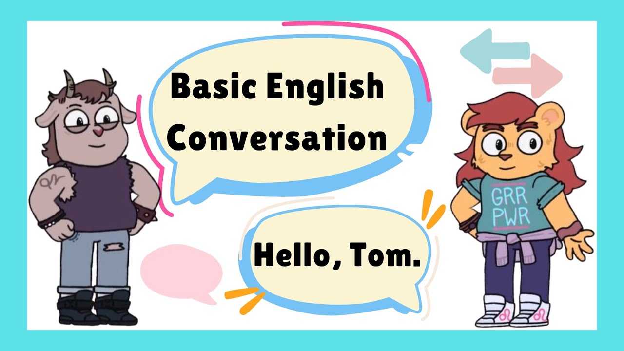 Basic English Conversation for Kids pt.1| Hello | My Name is | Easy ...