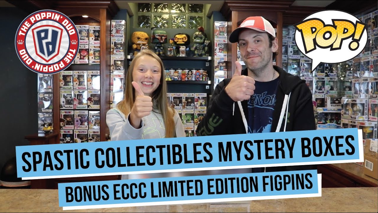 3X SPASTIC MYSTERY BOX unboxing with 4 LIMITED EDITION ECCC FigPins ...