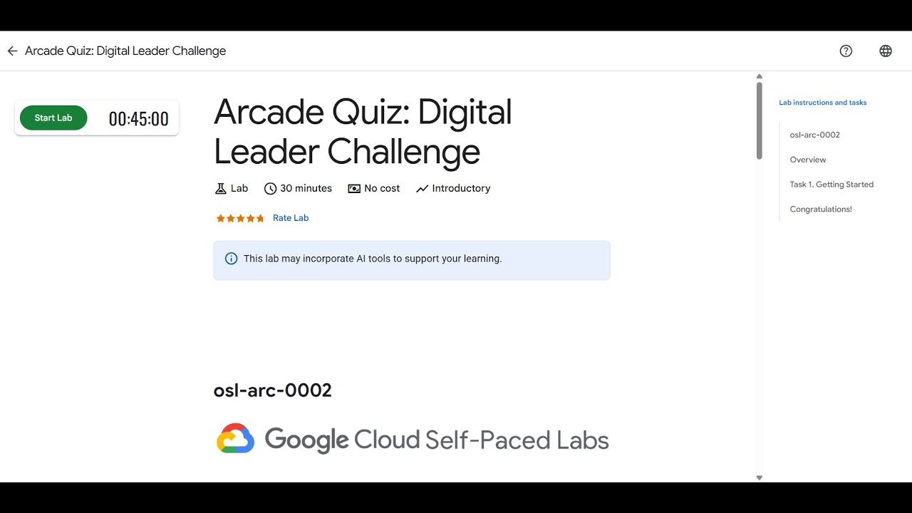Arcade Quiz: Digital Leader Challenge | Lab solution #arcade2025 - YouTube