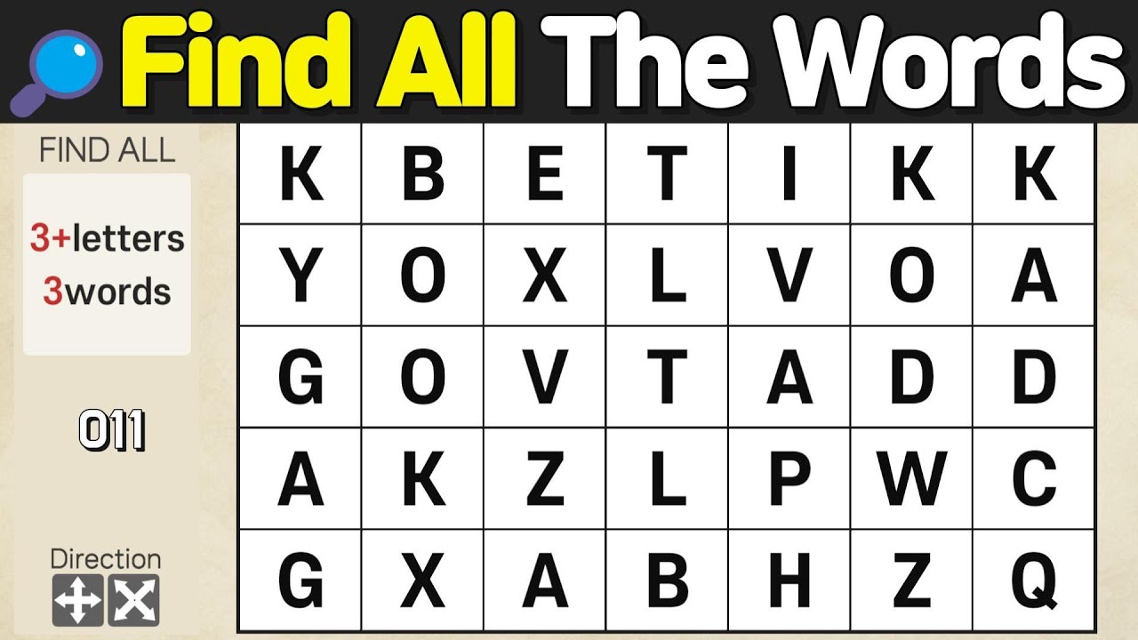 Word Search #011 Can you find them all? pastime, concentration, memory ...