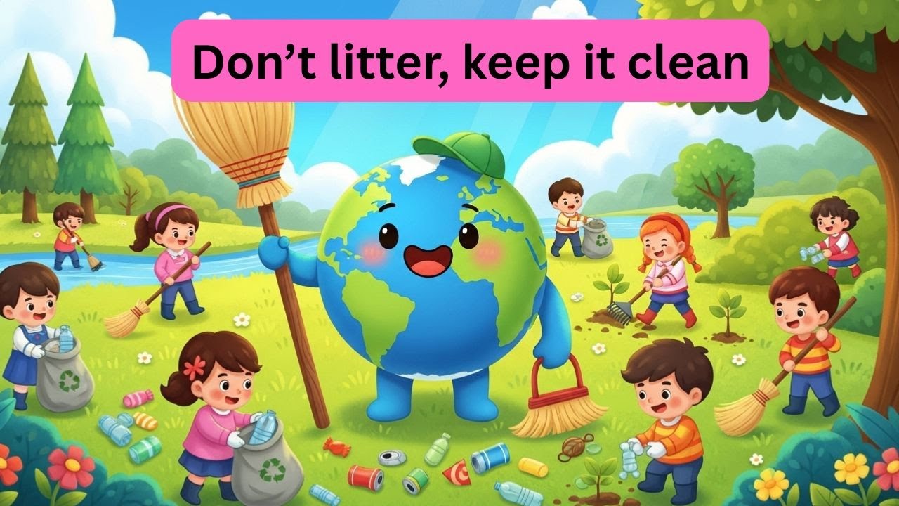 Don’t Litter, Keep It Clean 🌱 | Kids Nature Poem with Actions - YouTube