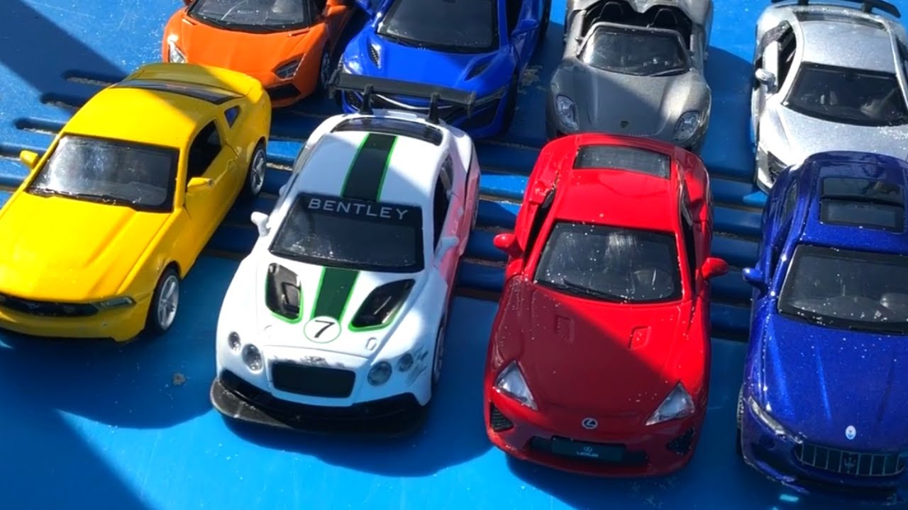 Learning colors car toy sliding kids fun time I CHL Toys - YouTube