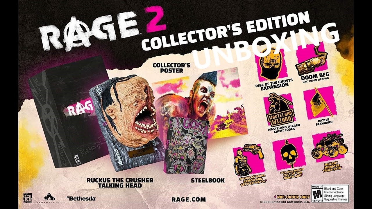 RAGE 2 COLLECTORS EDITION - UK RETAIL GAME EXCLUSIVE Uboxing - YouTube