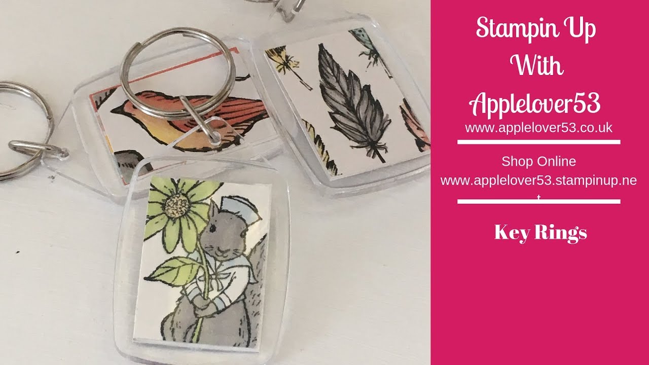 Stampin Up/ScanNCut Key Rings - YouTube