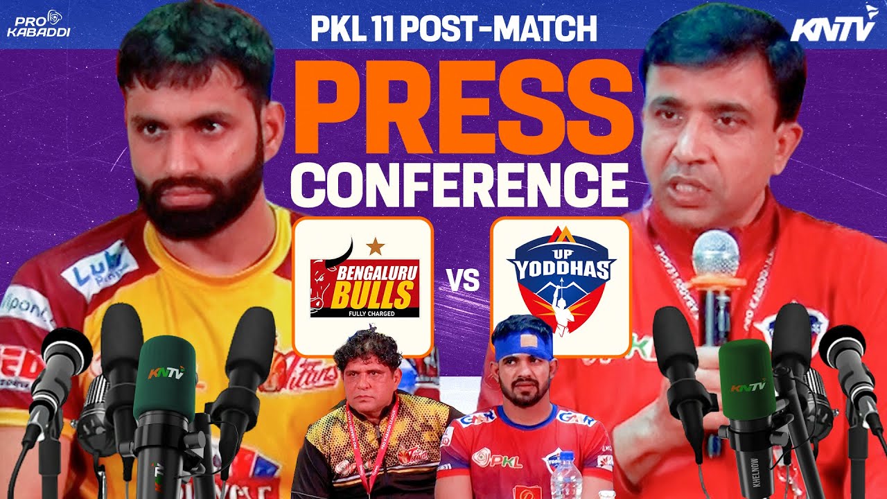 PKL 11 M 91 | Telugu Titans Vs UP Yoddhas | Press Conference ft. Vijay ...