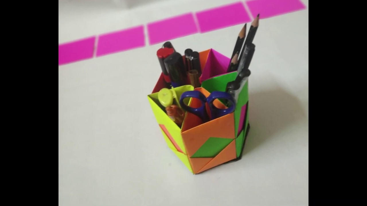 How To Make MULTI-PURPOSE PEN STAND || Easy Tutorial || DIY - YouTube