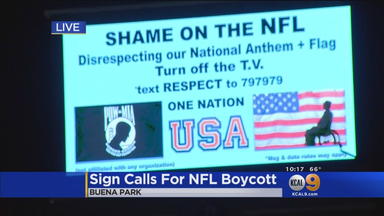 OC Billboard Calls For NFL Boycott Over Anthem Protests - YouTube