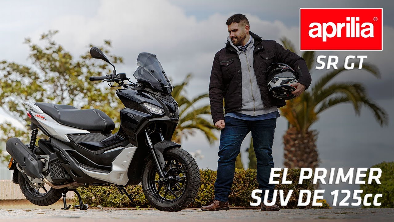 El primer escúter crossover europeo: Aprilia SR GT - YouTube