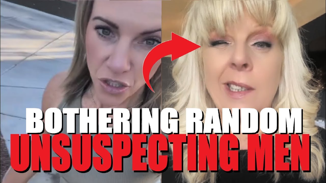 Women targeting unsuspecting random men during the holidays - YouTube