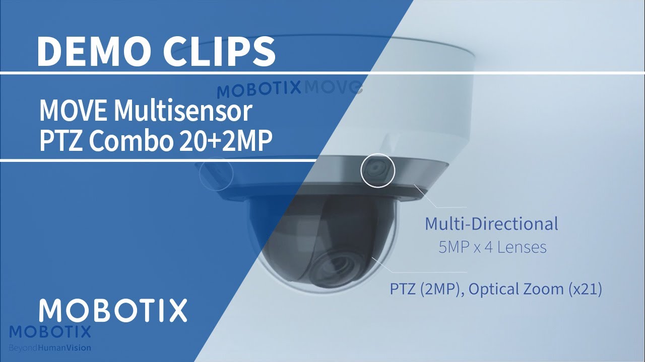 MOBOTIX MOVE Vandal Multisensor PTZ Combo 20+2MP – 360° panoramic view ...