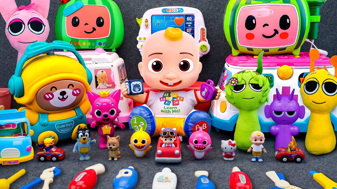 ASMR࣪🫧38 Minutes Satisfying with Unboxing Sprunki Doctor Playset ...