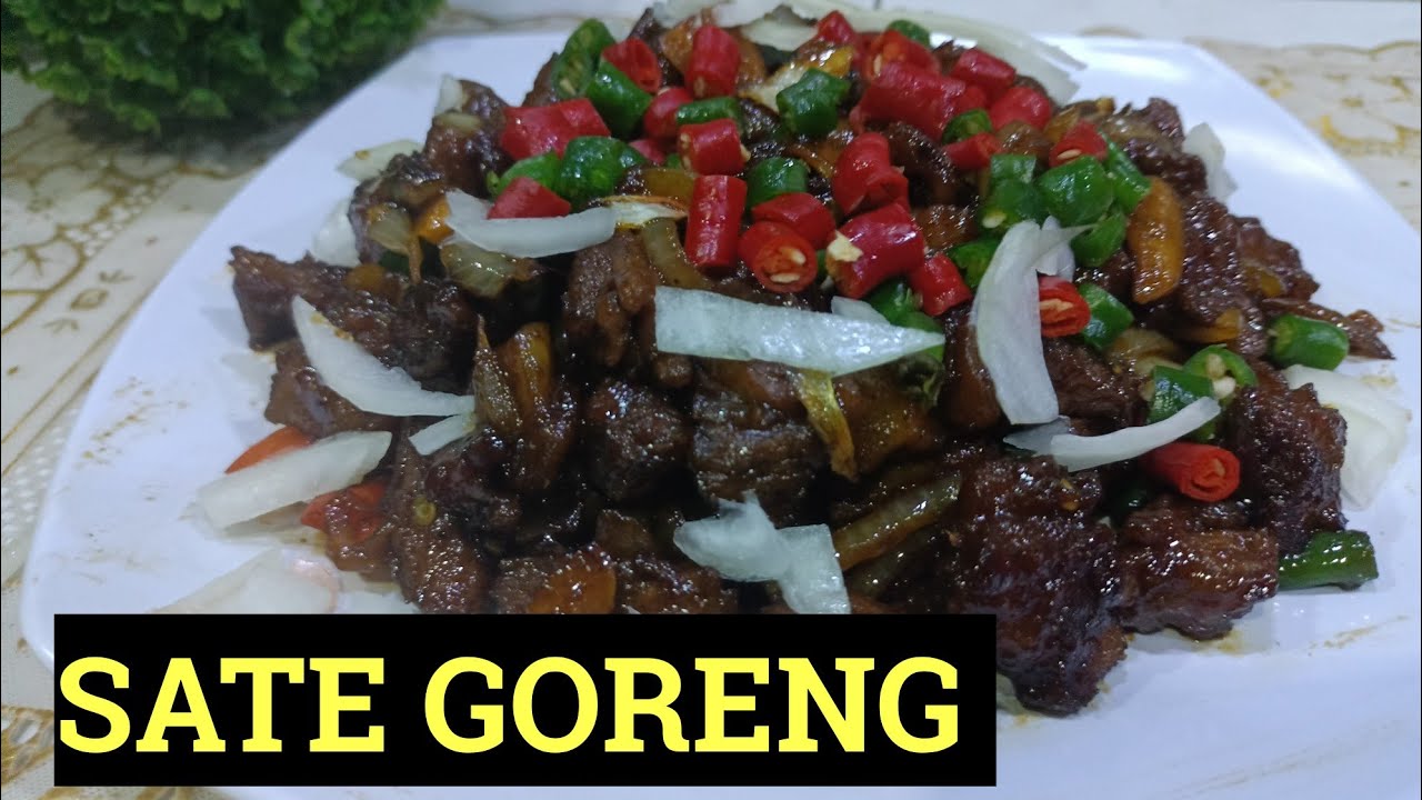 SATE GORENG DAGING SAPI enak dan praktis - YouTube