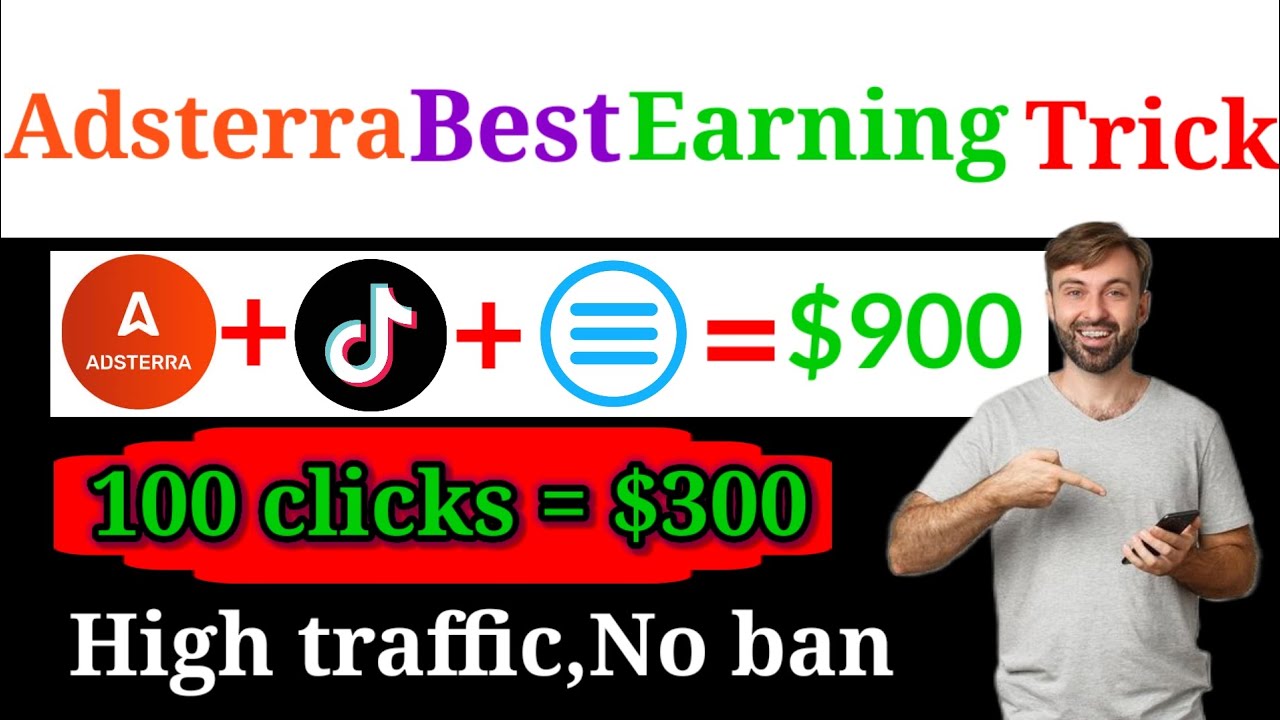 Adsterra earning tricks by using TikTok | high CPM trick || 29 earn and learn - YouTube