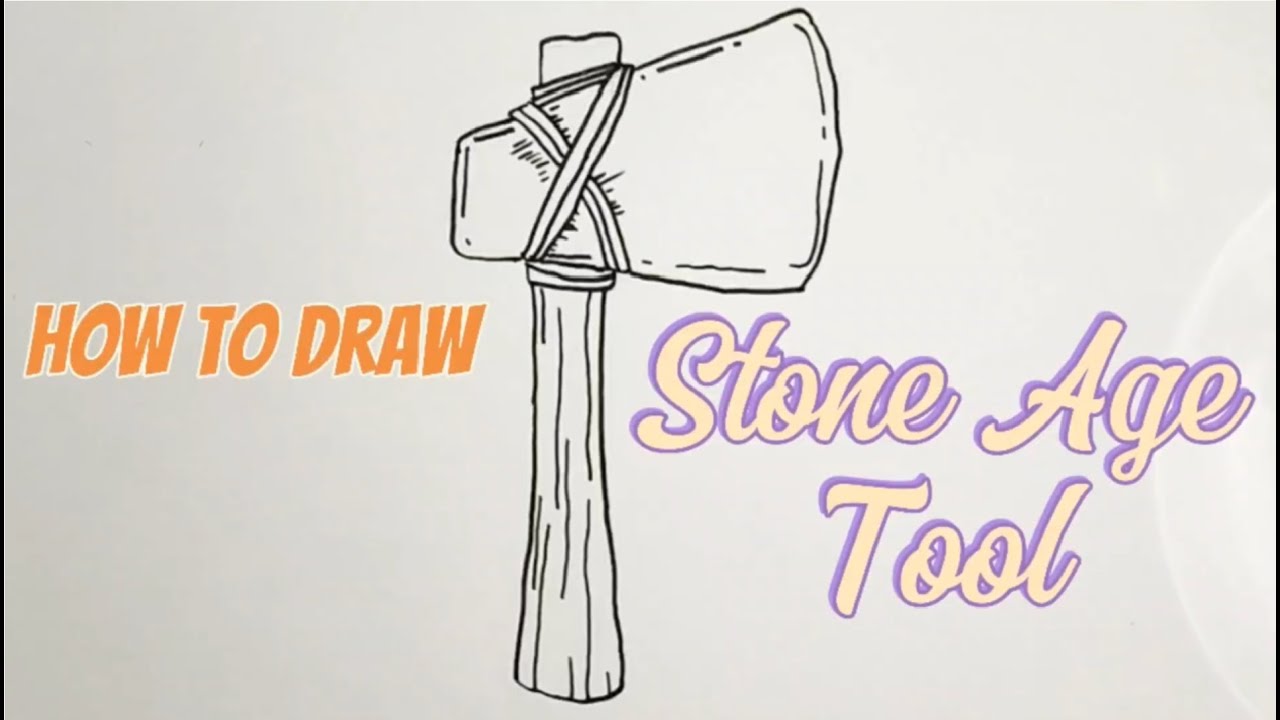 UPS!!! HOW TO DRAW STONE AGE TOOL EASY - YouTube
