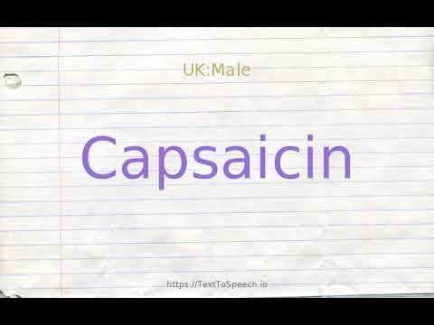 How to pronounce capsaicin - YouTube