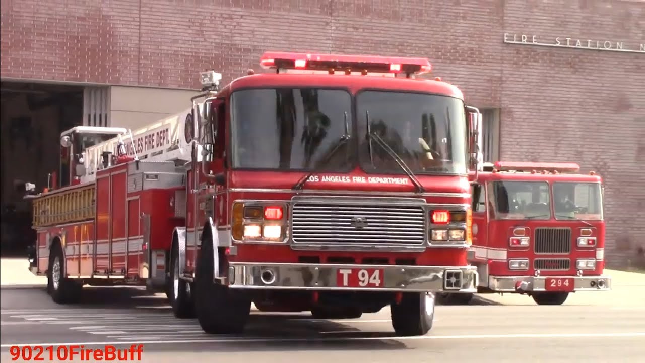 LAFD Light Force 94 Responding - YouTube
