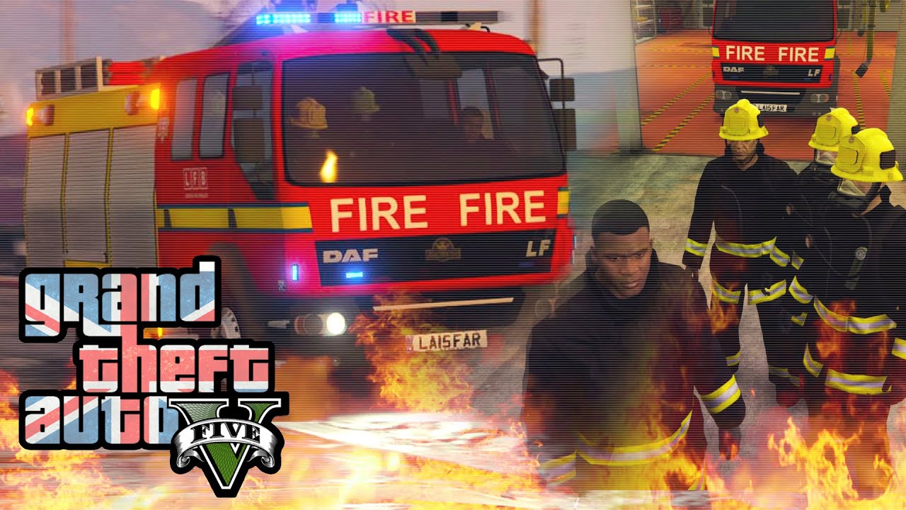 GTA 5 Rescue Mod V #3 - London Fire Brigade - YouTube