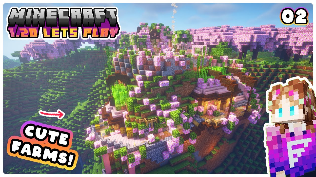Cozy Cliffside Starter Farm Build! | Minecraft Survival Let's Play 1.20 ...
