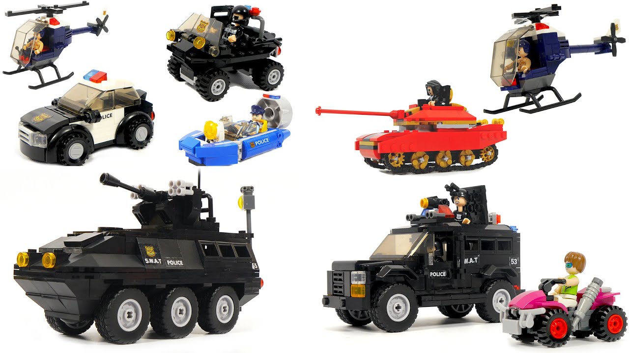 How to Build Epic Police LEGO playsets - Sluban Police - YouTube