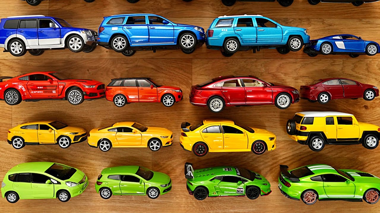 A lots of diecast model Cars from The floor - various colors - YouTube