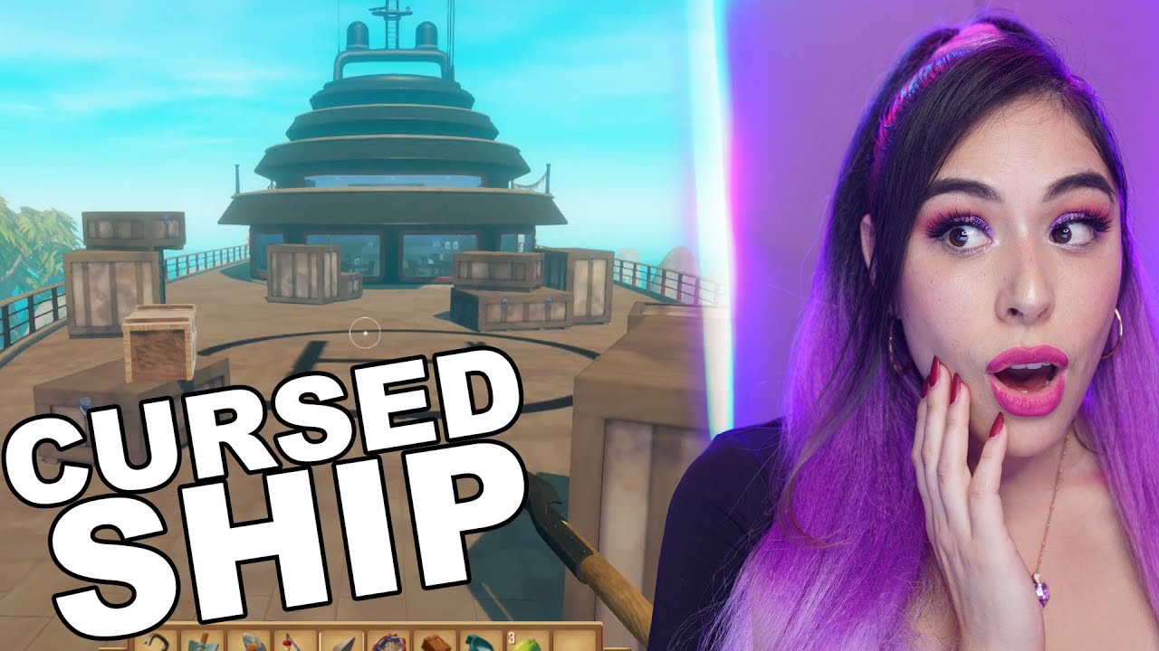 We explore a CURSED Ship in Raft! - YouTube