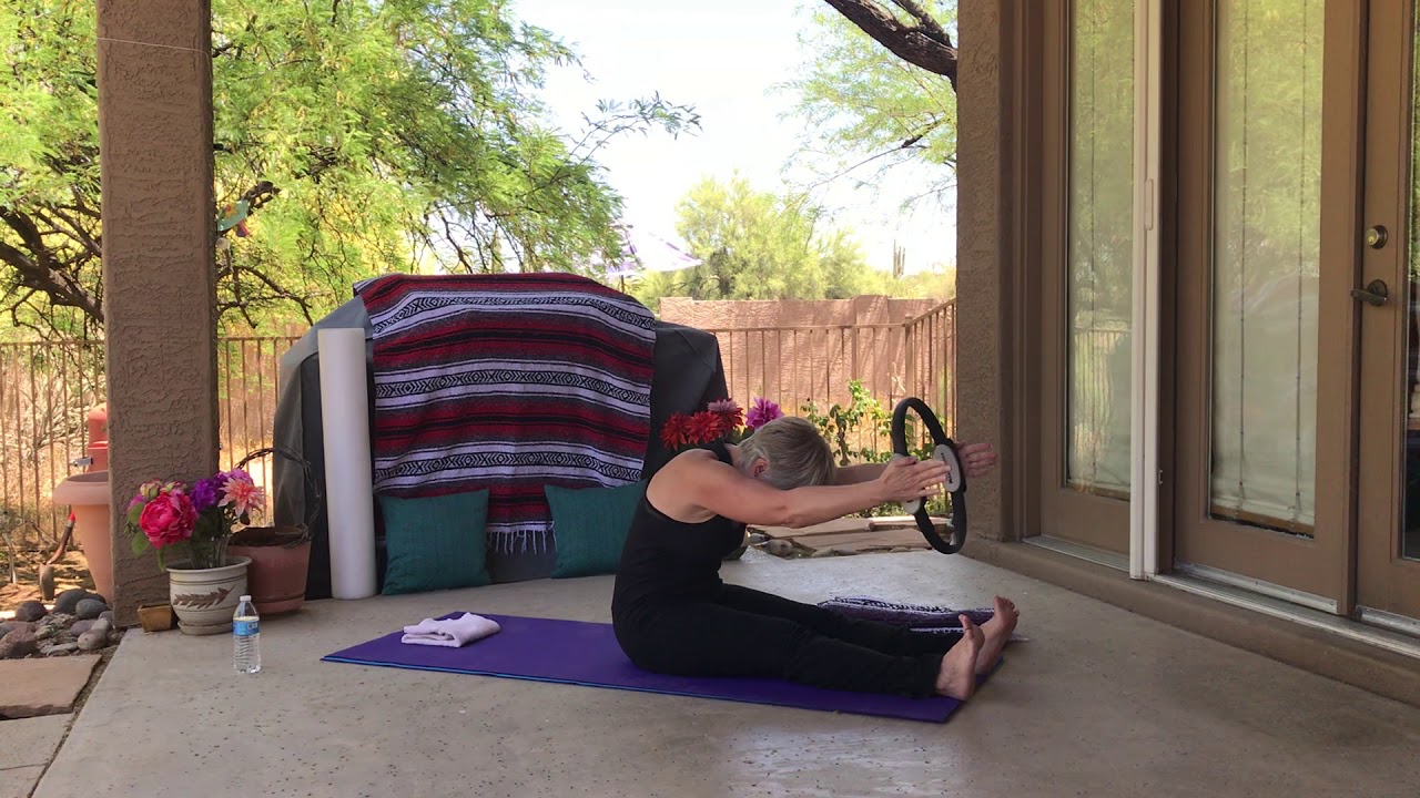 Mat Pilates Class With Some Standing Warm Ups - YouTube