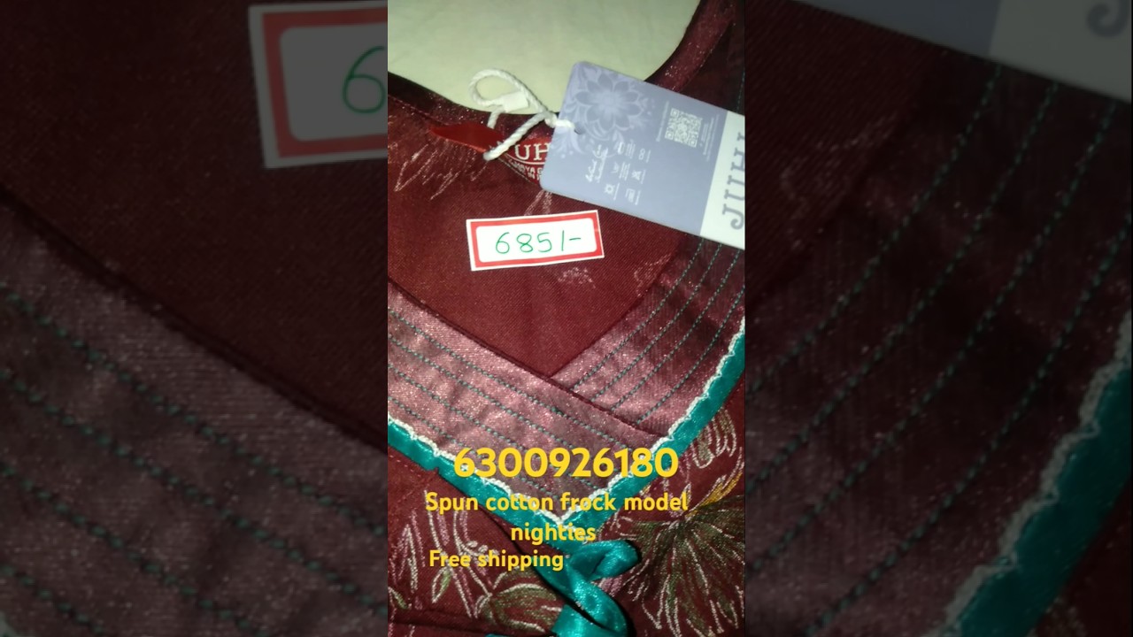 Beautiful Pure spun cotton frock model nighties at Reasonable Prices ...