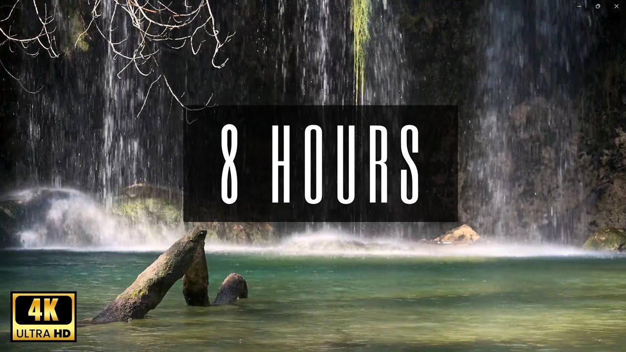 Intense Clear Waterfall: Nature's Mountainous Waterflow, Clear Peaceful ...