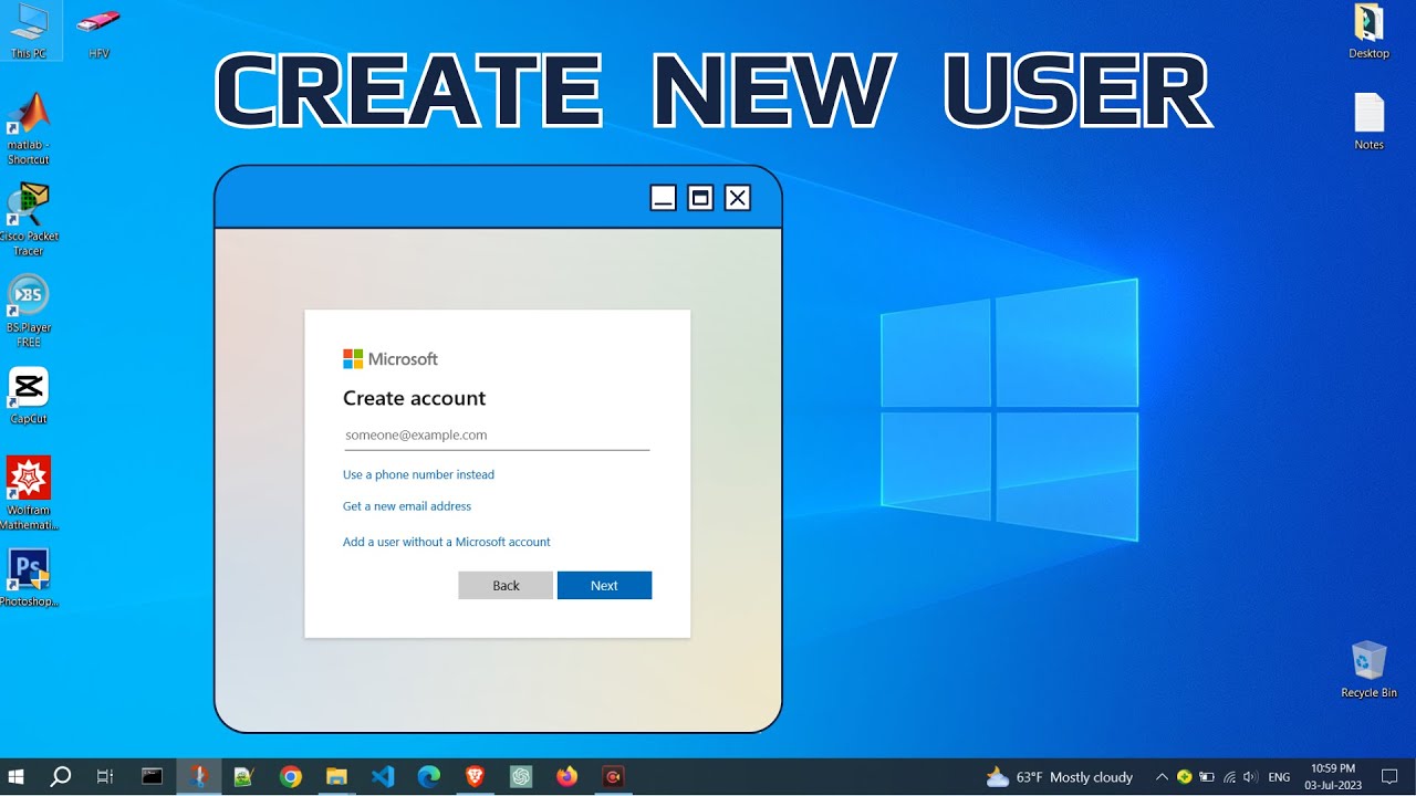 How to Create a New User Account on Windows 10 - YouTube