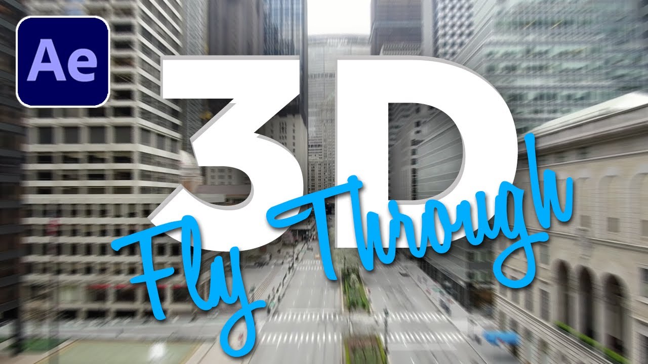 Fly Through 3D Camera Text Effect Adobe After Effects Tutorial - YouTube
