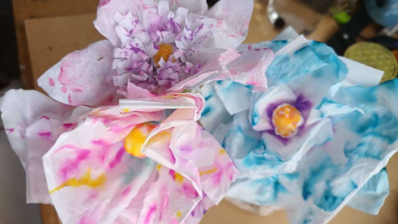 🌸Flores de papel y marcadores/ fibras🌸 - YouTube