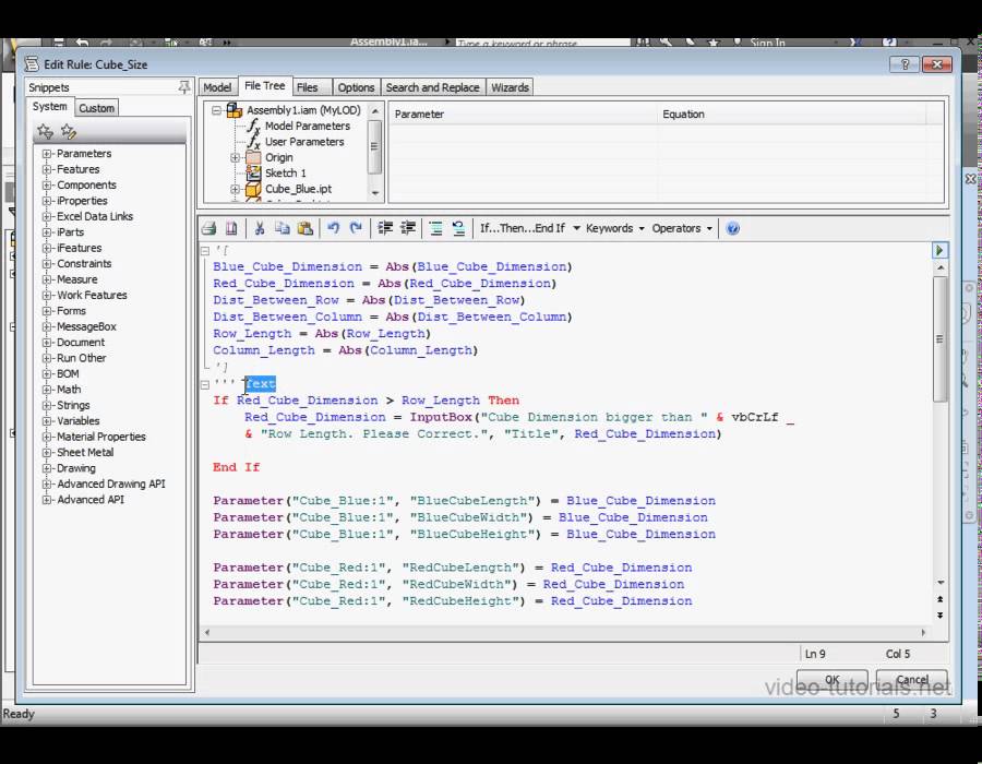 Inventor iLogic Video Tutorial (58) - How to create collapsible code and comment regions - YouTube