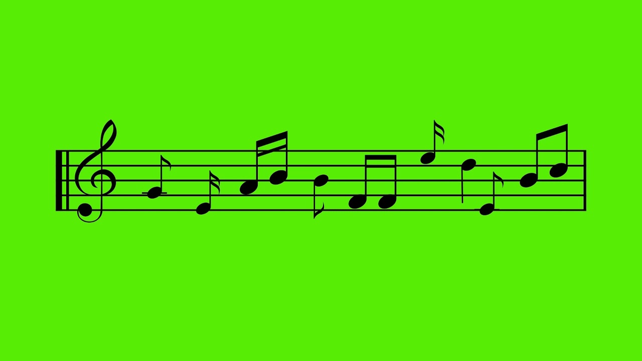 FREE Music notes green screen | Magic green screen - YouTube