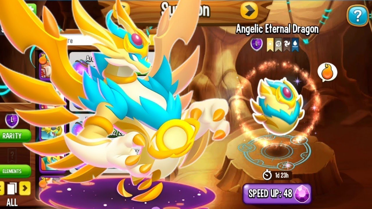 Hatched Legendary Angelic Eternal Dragon😁 #dragoncity #dragoncitygame # ...