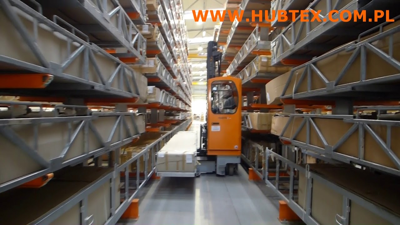 Akumulatorowy wózek widłowy wielokierunkowy HUBTEX typ MQ 30 - YouTube