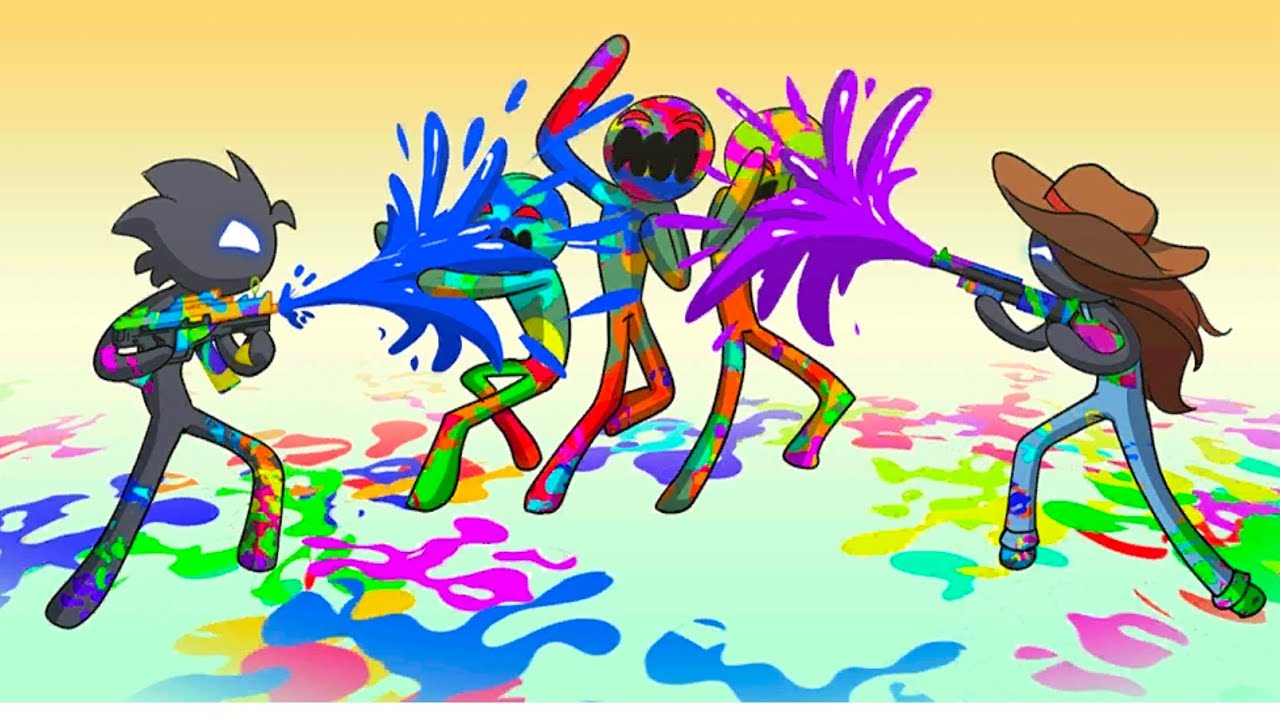 Holi khelega special Stickman vs Zombie shooter on stickman gamer - YouTube