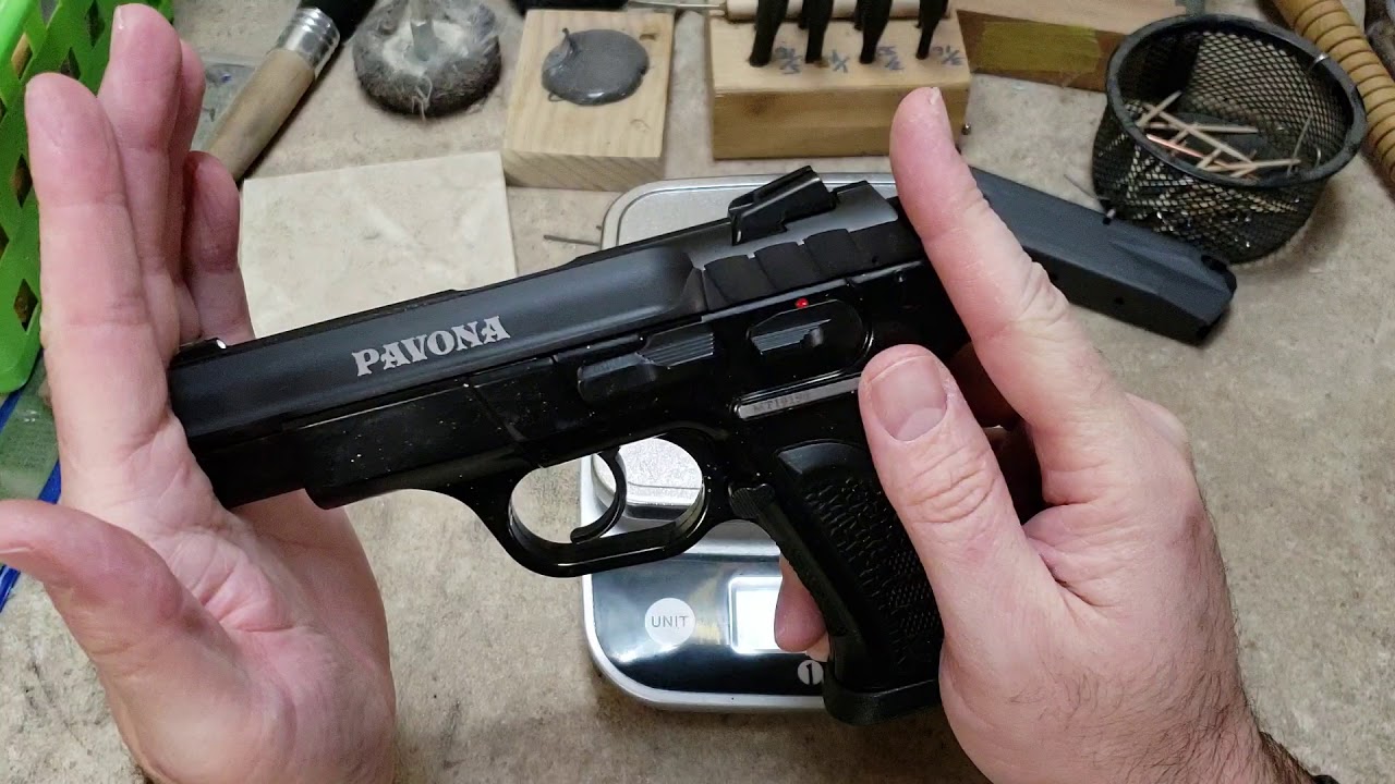 EAA Witness compact Pavona 9mm tabletop review and size/weight - YouTube