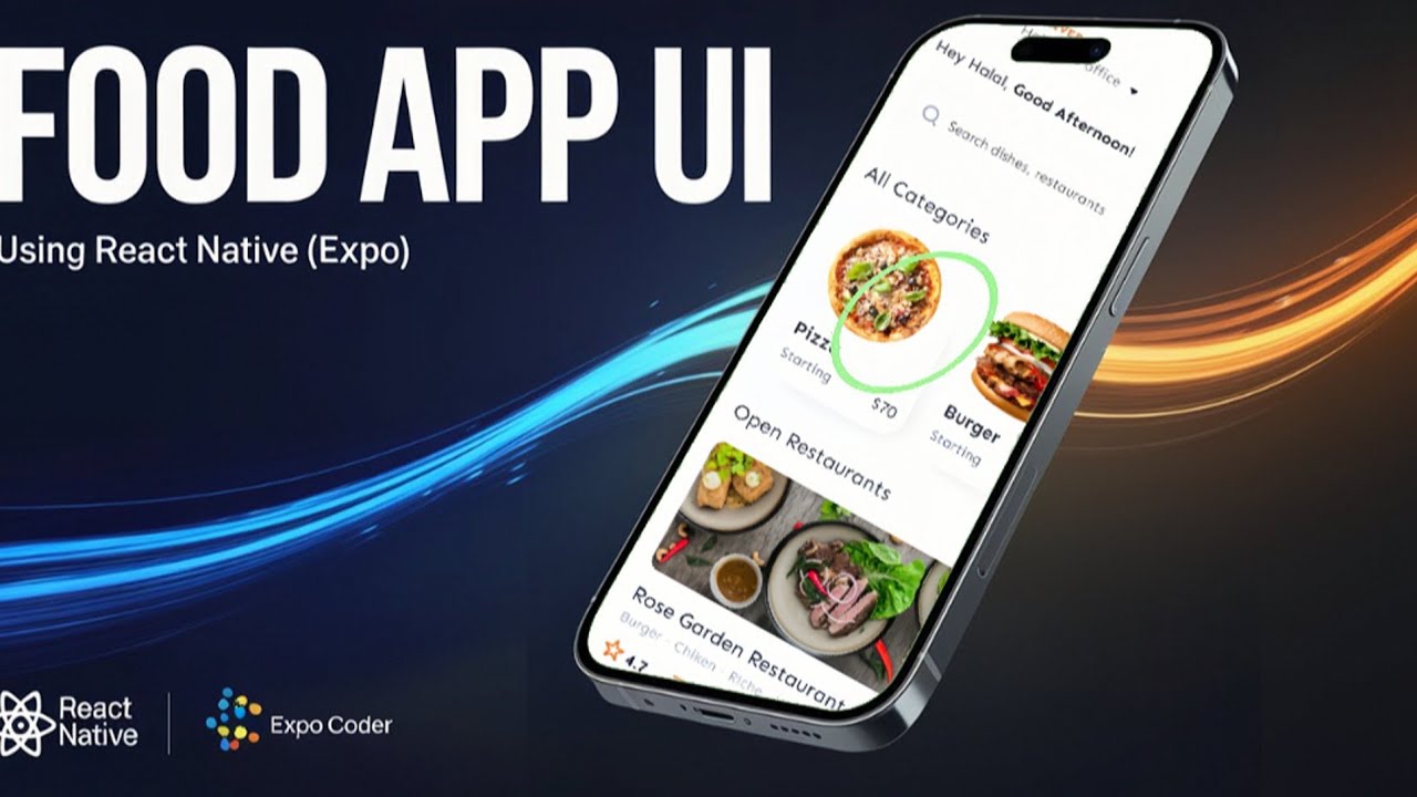 🔴Food APP UI using React Native 🚀 [03] - YouTube
