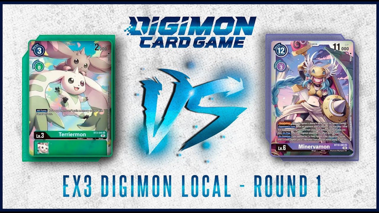 EX3 Digimon Local - Round 1 Green Terriermon Control v. Minerva Loop ...