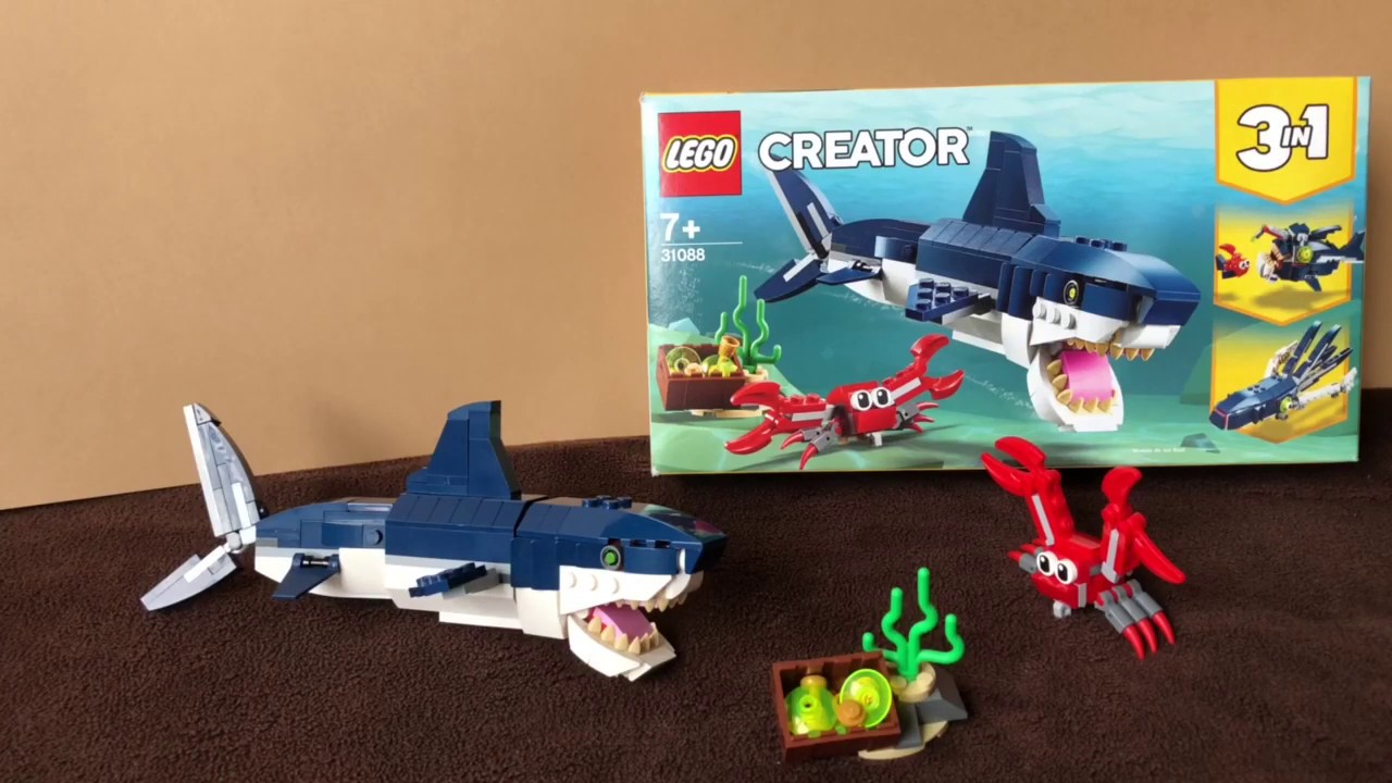 Lego Creator 31088 Deep Sea Creatures All 4 Models Speed Build with ...