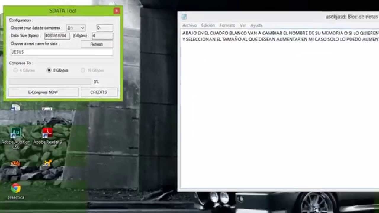 tutorial de como utilizar "SDATA tool" aumentar memoria USB - YouTube