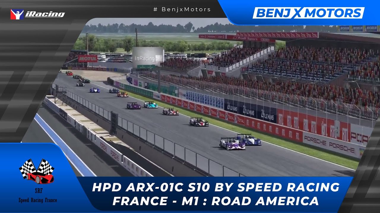 [iRacing] - HPD ARX-01c S10 by SRF - M1 : Road America - YouTube