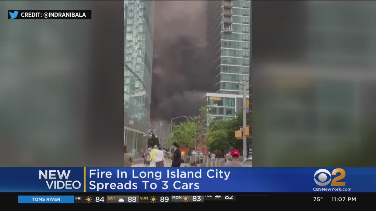 Fire In Long Island City Spreads To 3 Cars - YouTube