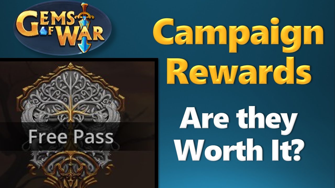 Free Pass Campaign Reward Totals - Are they worth it? | Gems of War ...