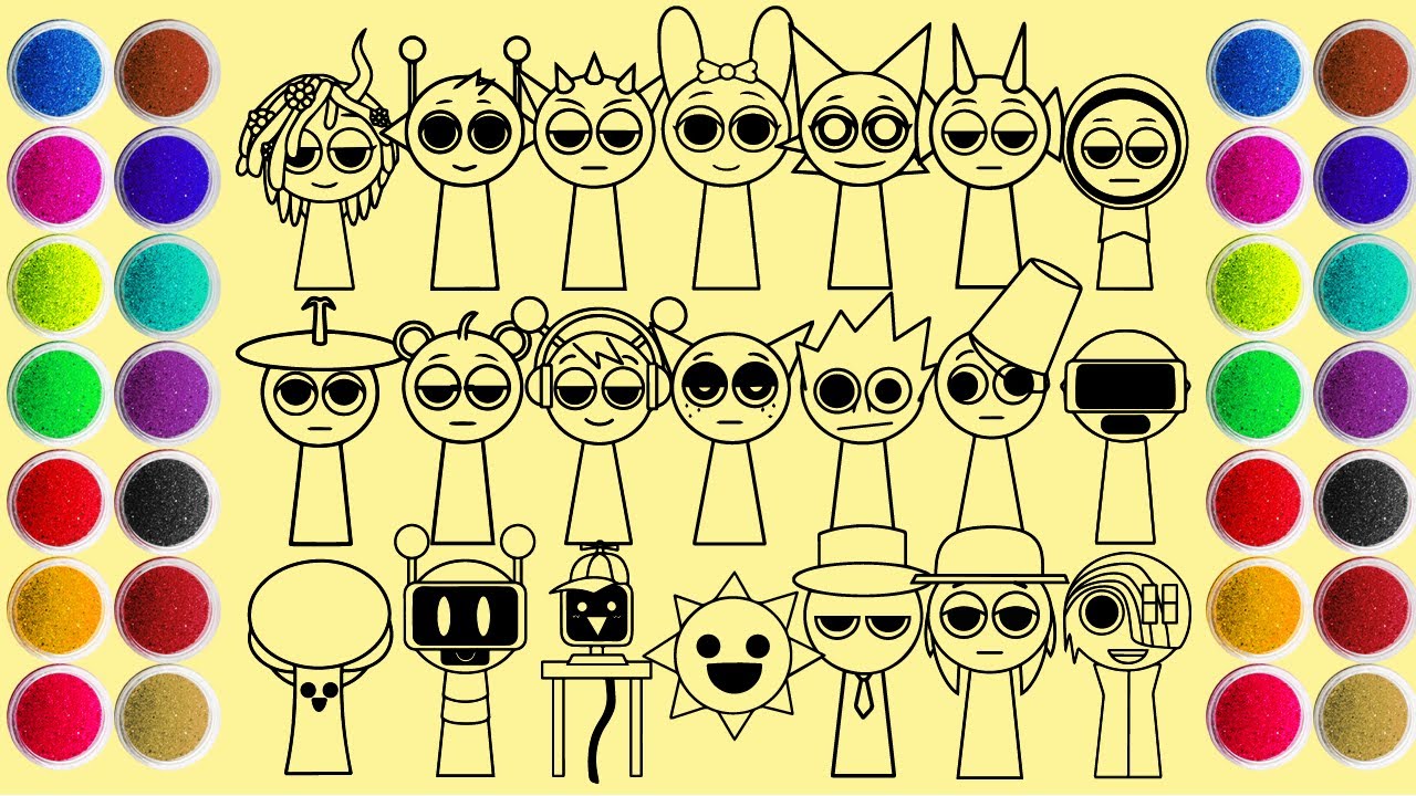 Drawing All Sprunki Characters (Normal - Phase 1) - Incredibox Sprunki ...